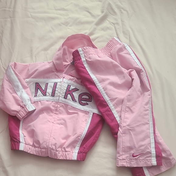 Nike | Matching Sets | Nike Pink And White Tracksuit Set | Poshmark